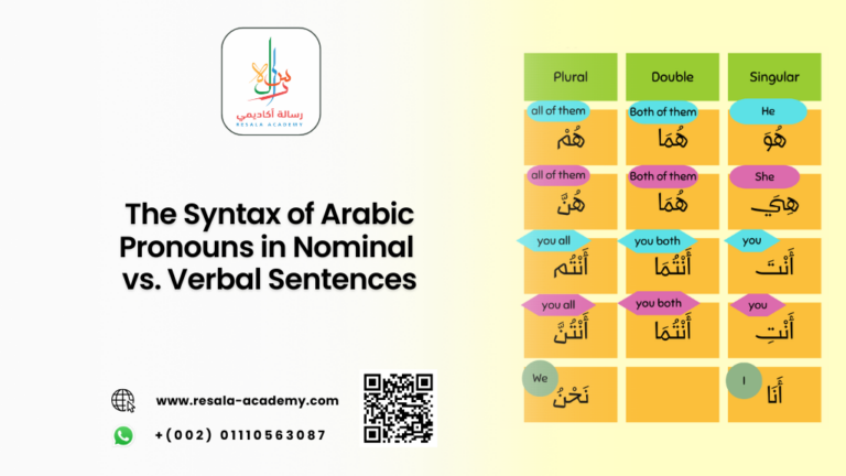 The Syntax of Arabic Pronouns in Nominal vs. Verbal Sentences - Resala ...